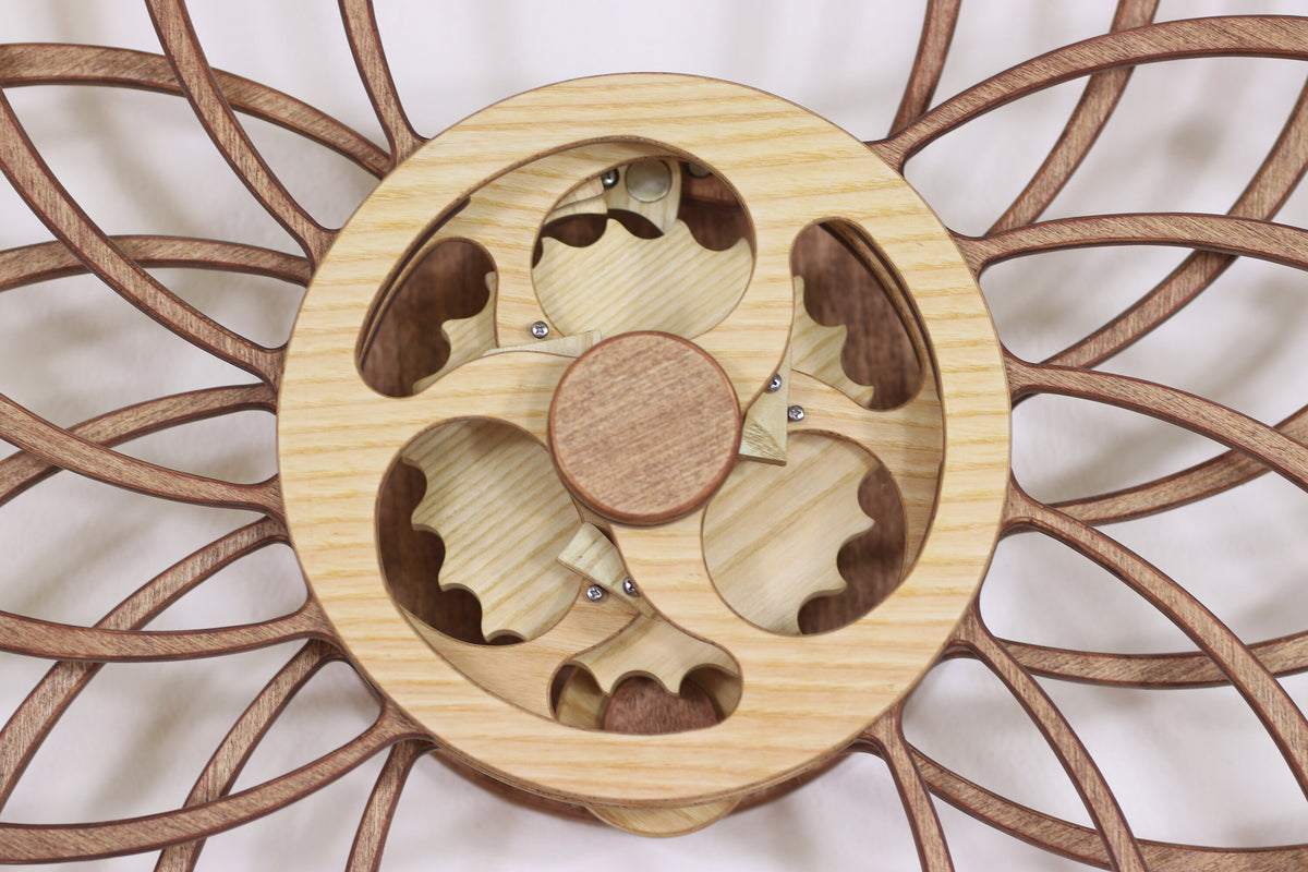 Wood Kinetic Sculpture - Monarch - Kinetic wall art Wooden kinetic art ...