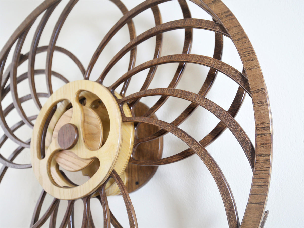 Wood Kinetic Sculpture - MOONGATE - Kinetic wall art Wooden kinetic ar ...